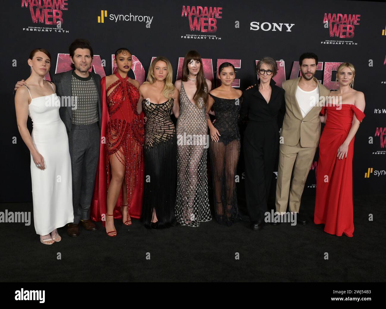 Los Angeles, USA. 12th Feb, 2024. LOS ANGELES, USA. February 12, 2024: Zosia Mamet, Adam Scott ...