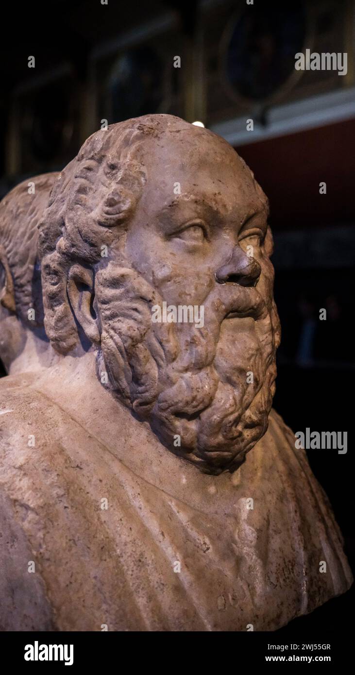 The statue of Socrates at Neues Museum, Berlin Stock Photo - Alamy