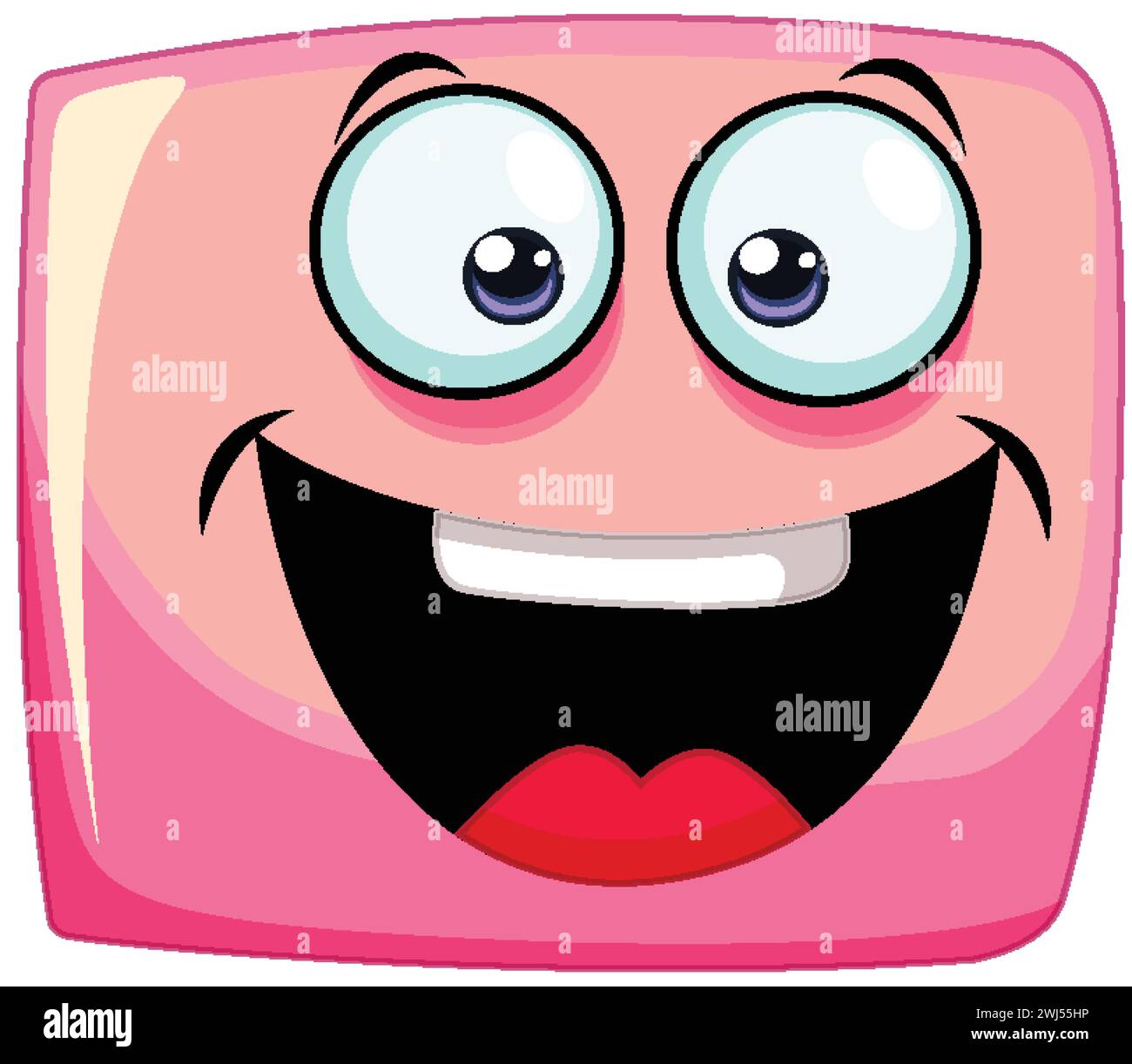 A smiling computer monitor with big, bright eyes Stock Vector Image ...