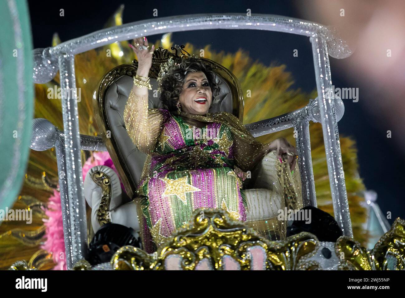 Brazilian singer Alcione parades at the Mangueira samba school, which ...