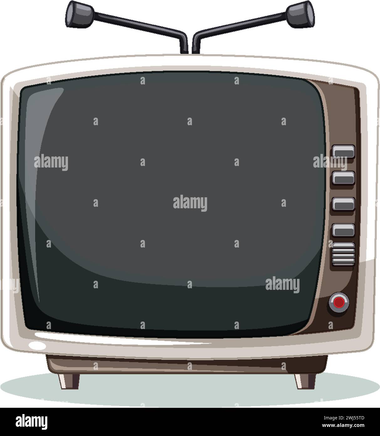 Vector graphic of a classic vintage TV Stock Vector Image & Art - Alamy