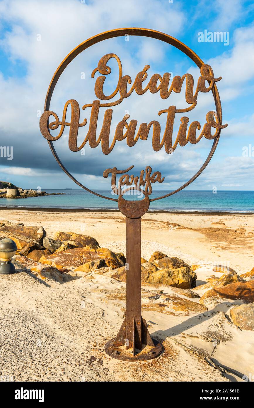 The famous sign that divides the Atlantic Ocean from the Mediterranean ...