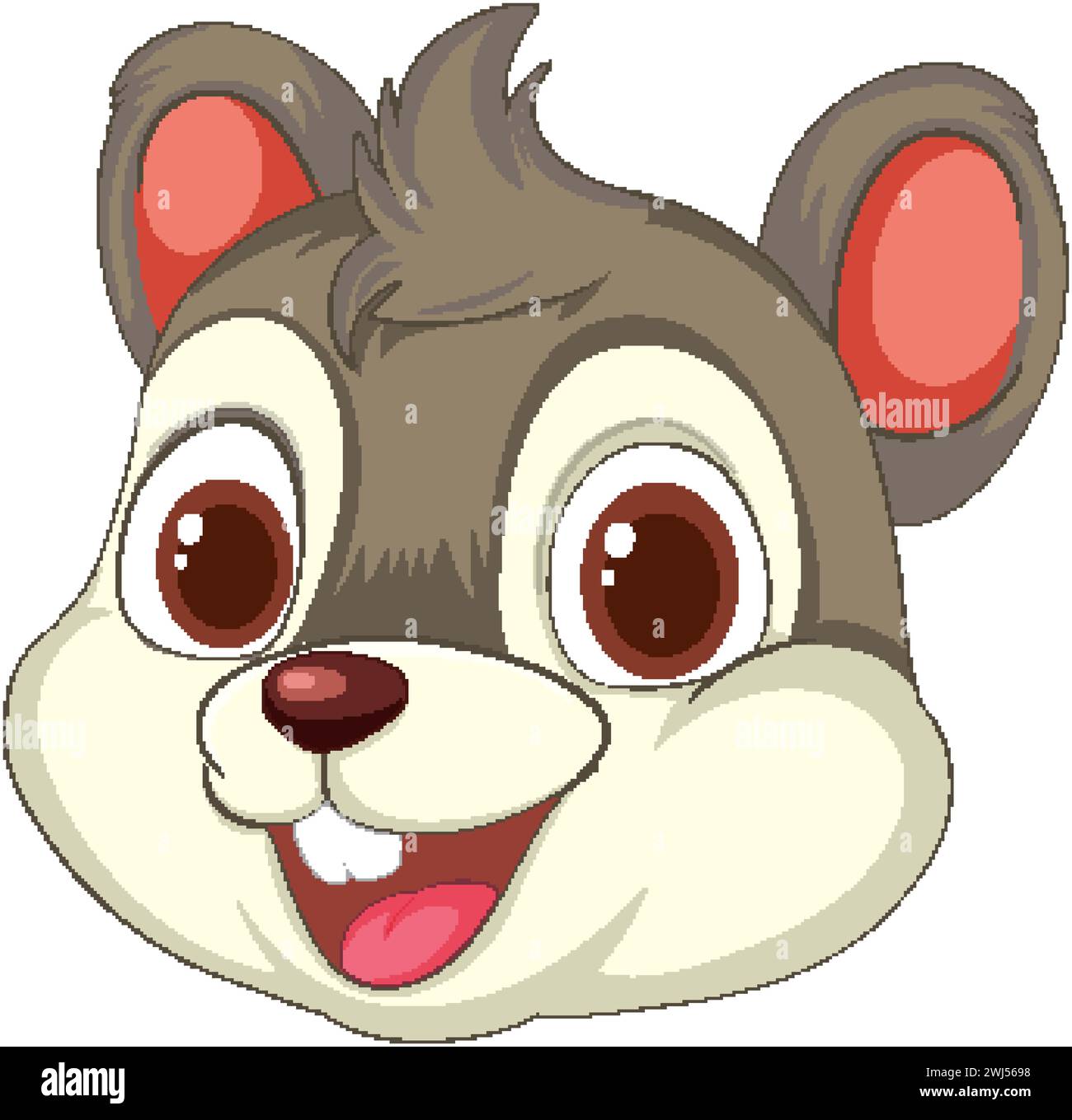 Vector illustration of a happy chipmunk's head Stock Vector Image & Art ...