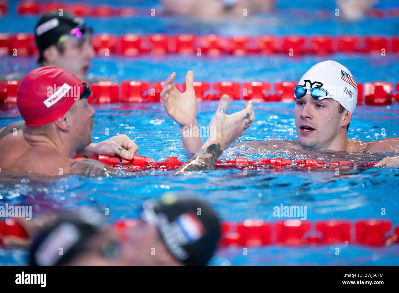 Adam Peaty of Great, UK. , . and Nic Fink of USA after men's 50 meters ...