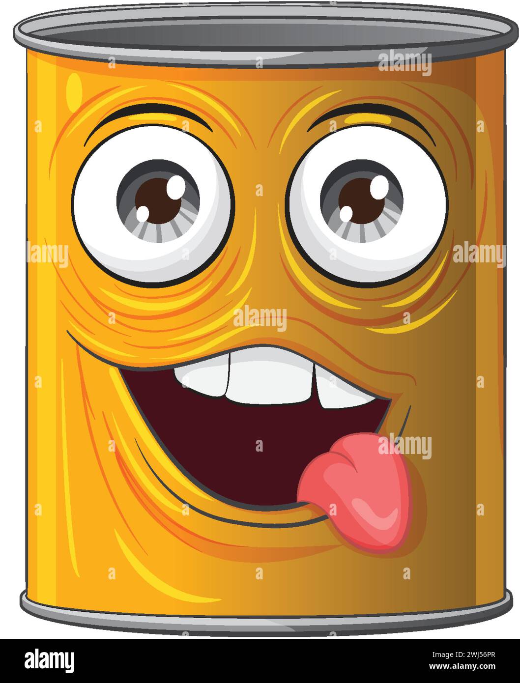 Vector illustration of a cheerful animated can Stock Vector Image & Art ...