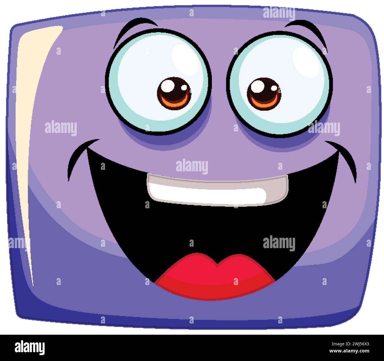 Colorful, smiling television with big eyes Stock Vector Image & Art - Alamy