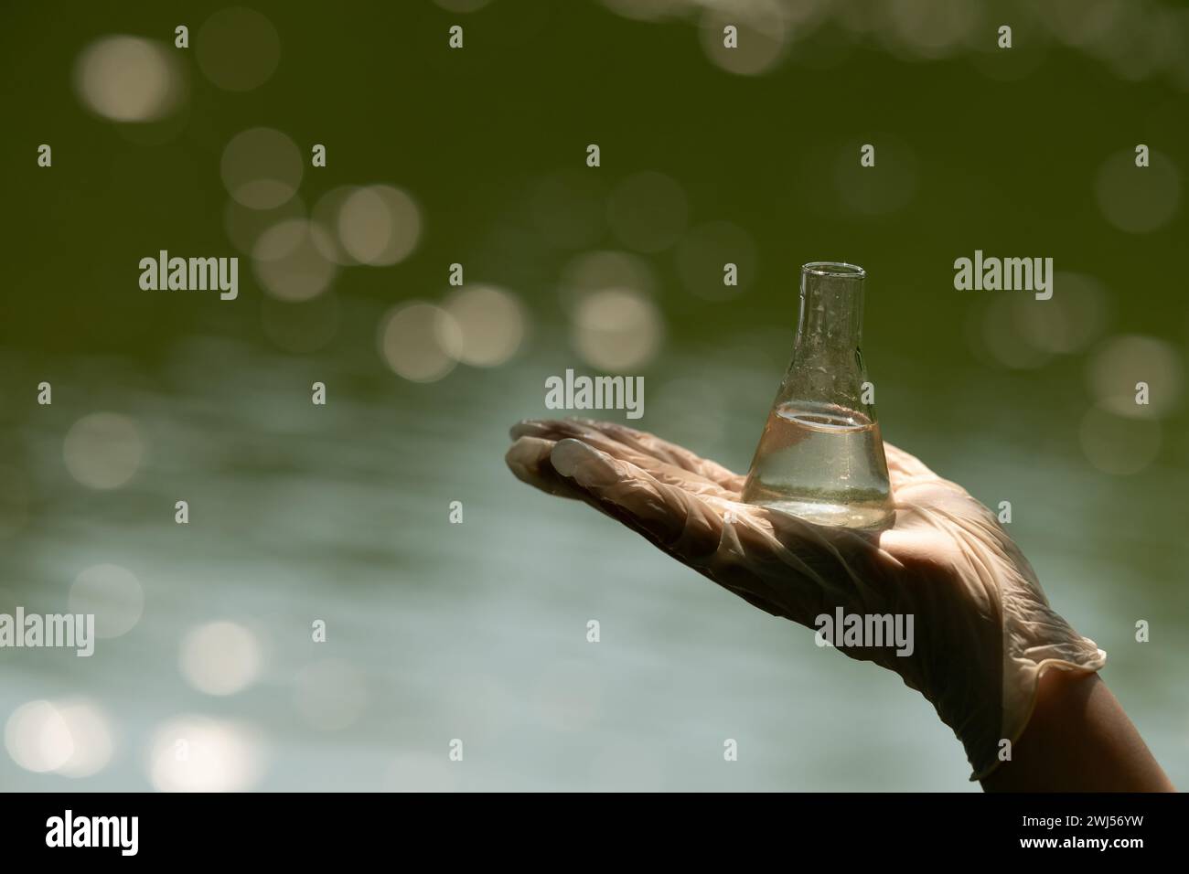 Sampling water for testing. Study of the quality of waste and drinking ...