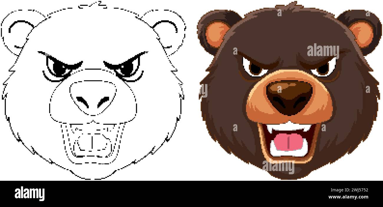 Angry bear showing teeth hi-res stock photography and images - Alamy