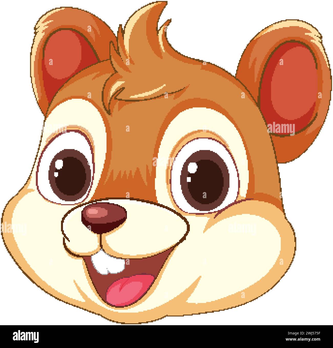 Vector illustration of a happy chipmunk's face Stock Vector Image & Art ...