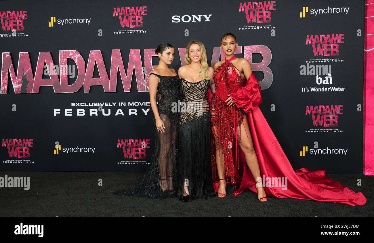 Isabela Merced, from left, Sydney Sweeney and Celeste O'Connor arrive ...