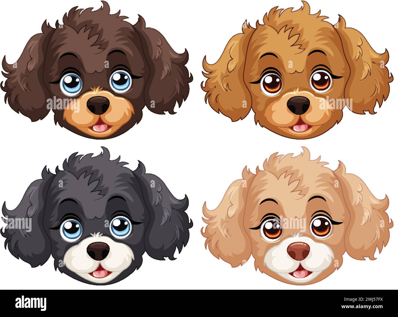 Puppy faces Stock Vector Images - Alamy