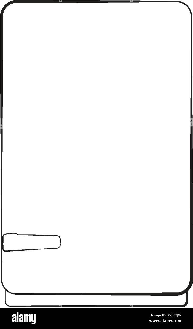 Simple line drawing of a modern smartphone Stock Vector Image & Art - Alamy