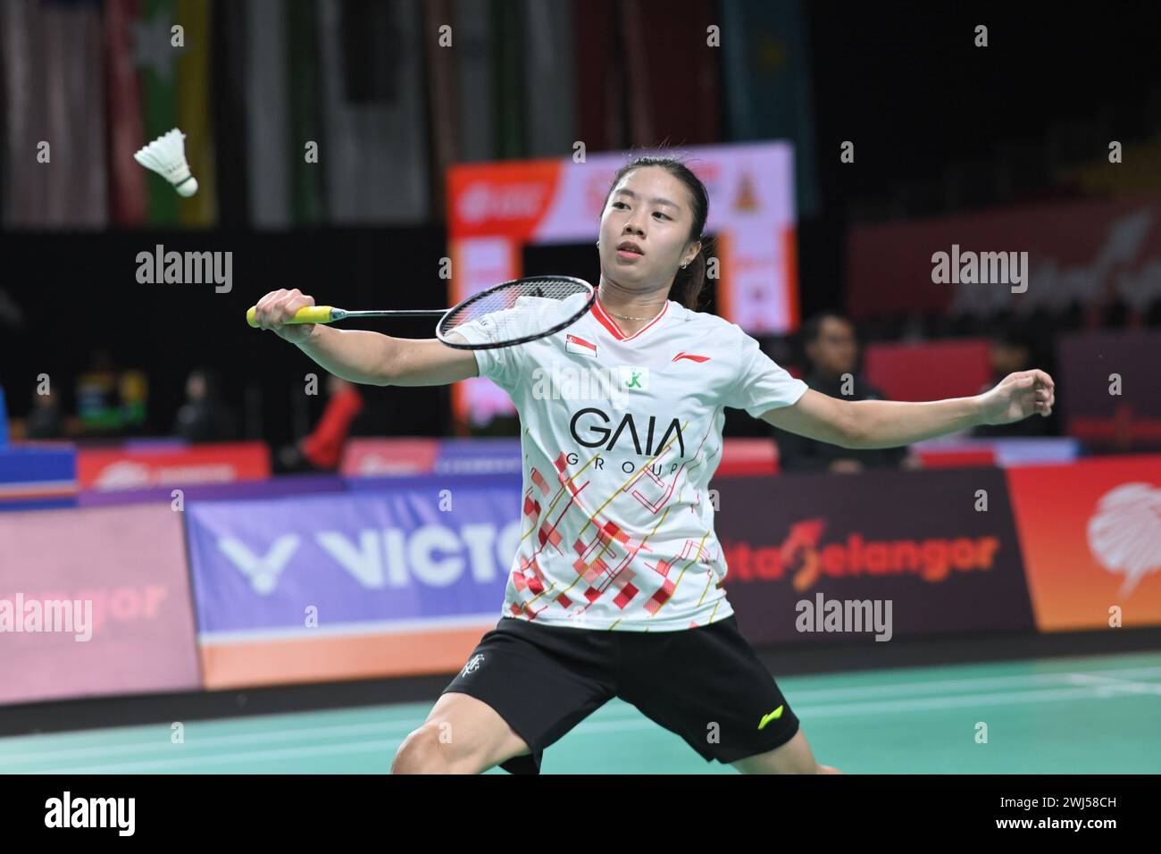 Shah Alam, Malaysia. 13th Feb, 2024. Yeo Jia Min of Singapore competes ...