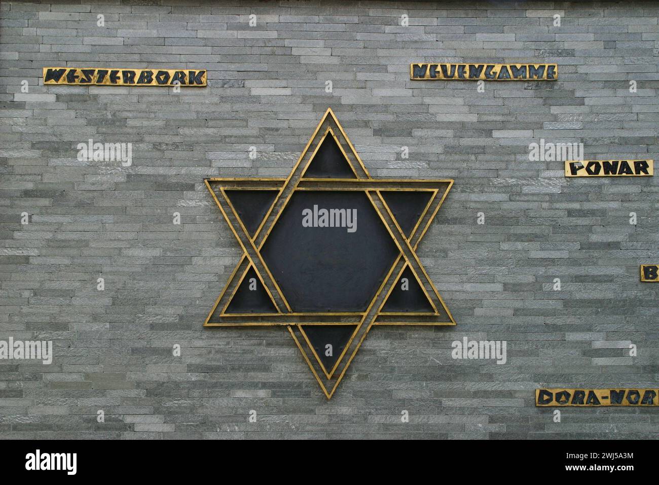 Memorial wall at the Jewish Community Berlin, Fasanenstrasse Stock ...