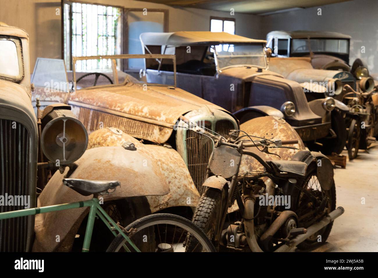 Talmont , France - 02 12 2024 : car from the beginning of the century ...
