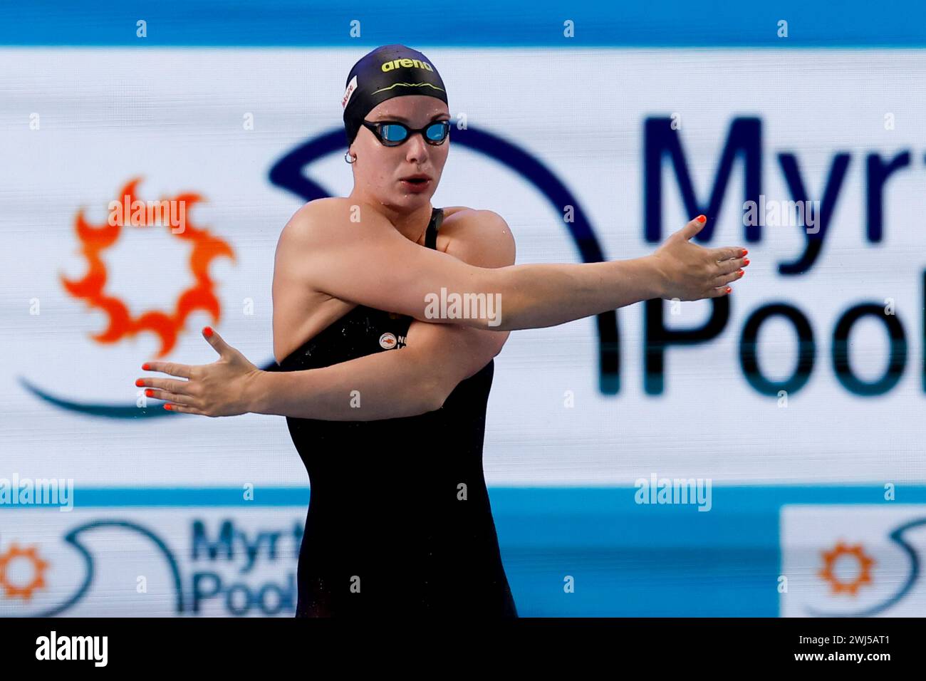 DOHA, QATAR - FEBRUARY 13: Janna van Kooten of the Netherlands ...