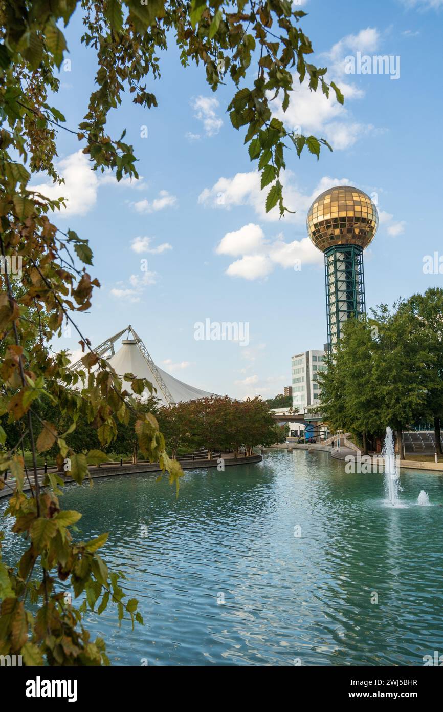 The Sunsphere in World's Fair Park in downtown Knoxville, Tennessee ...