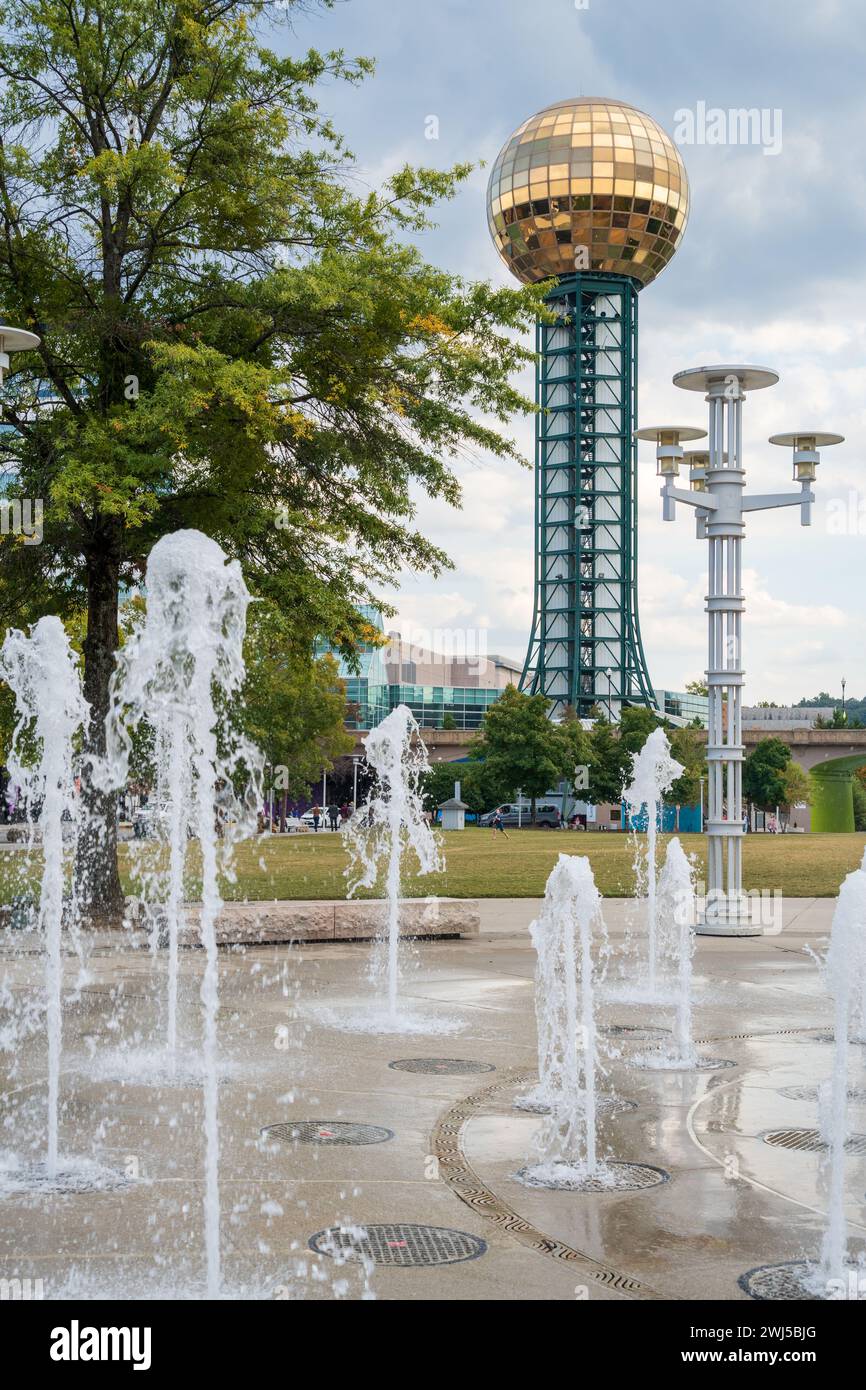 The Sunsphere in World's Fair Park in downtown Knoxville, Tennessee ...