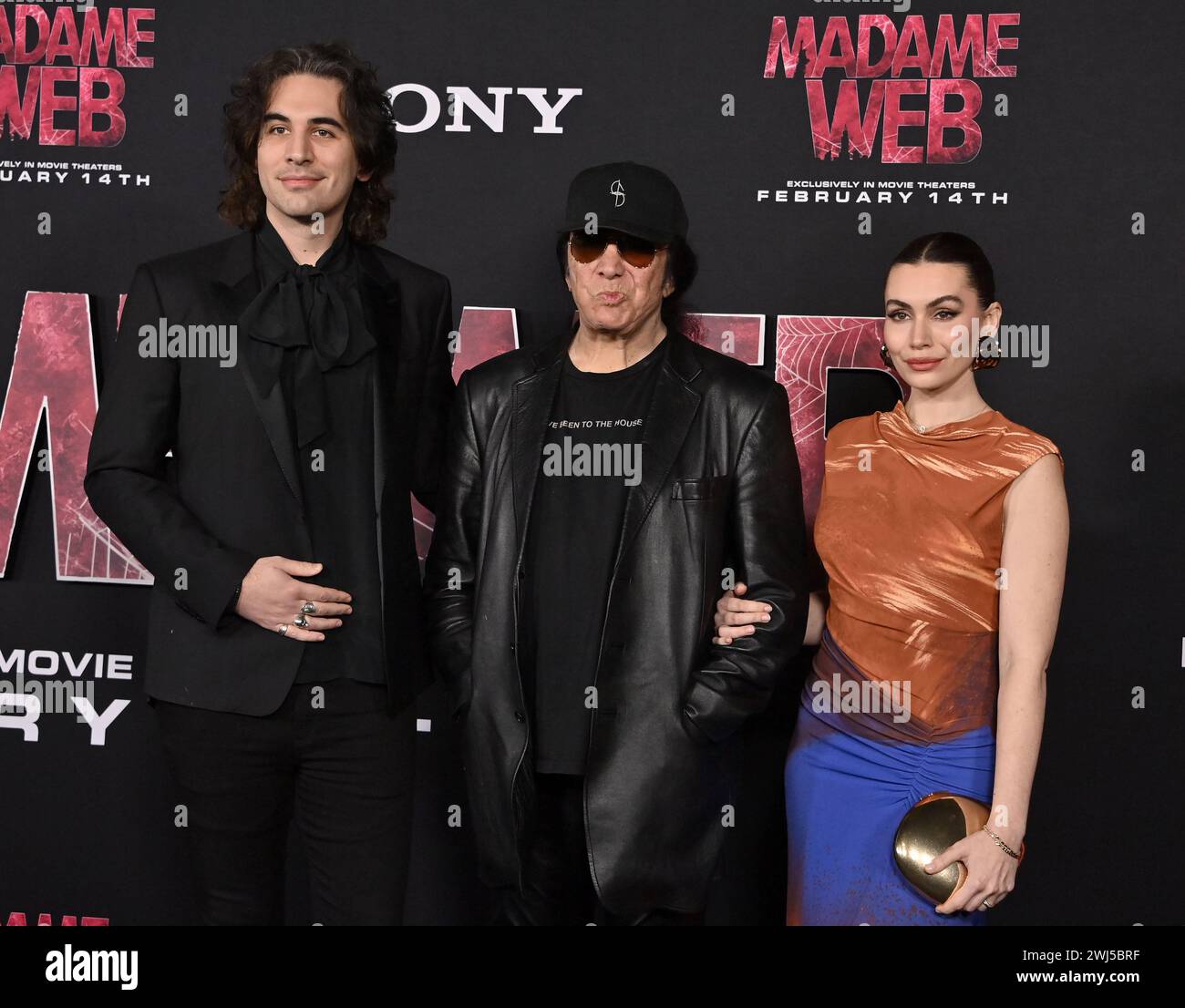 Westwood, USA. 12th Feb, 2024. Nick Simmons, Gene Simmons and Sophie ...