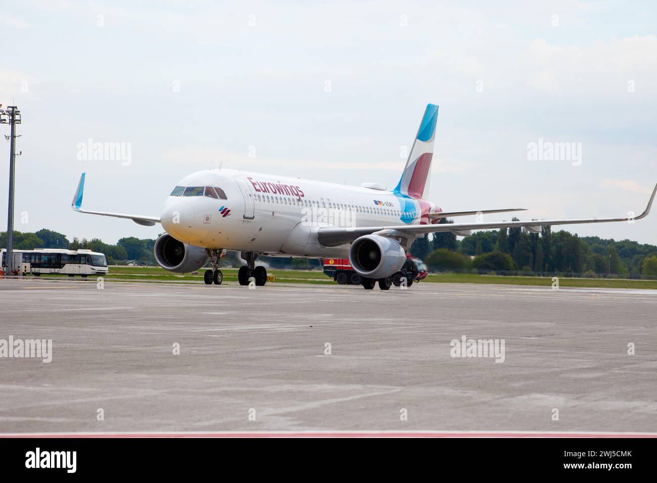 Passenger plane of the German airline Eurowings. European low-cost ...