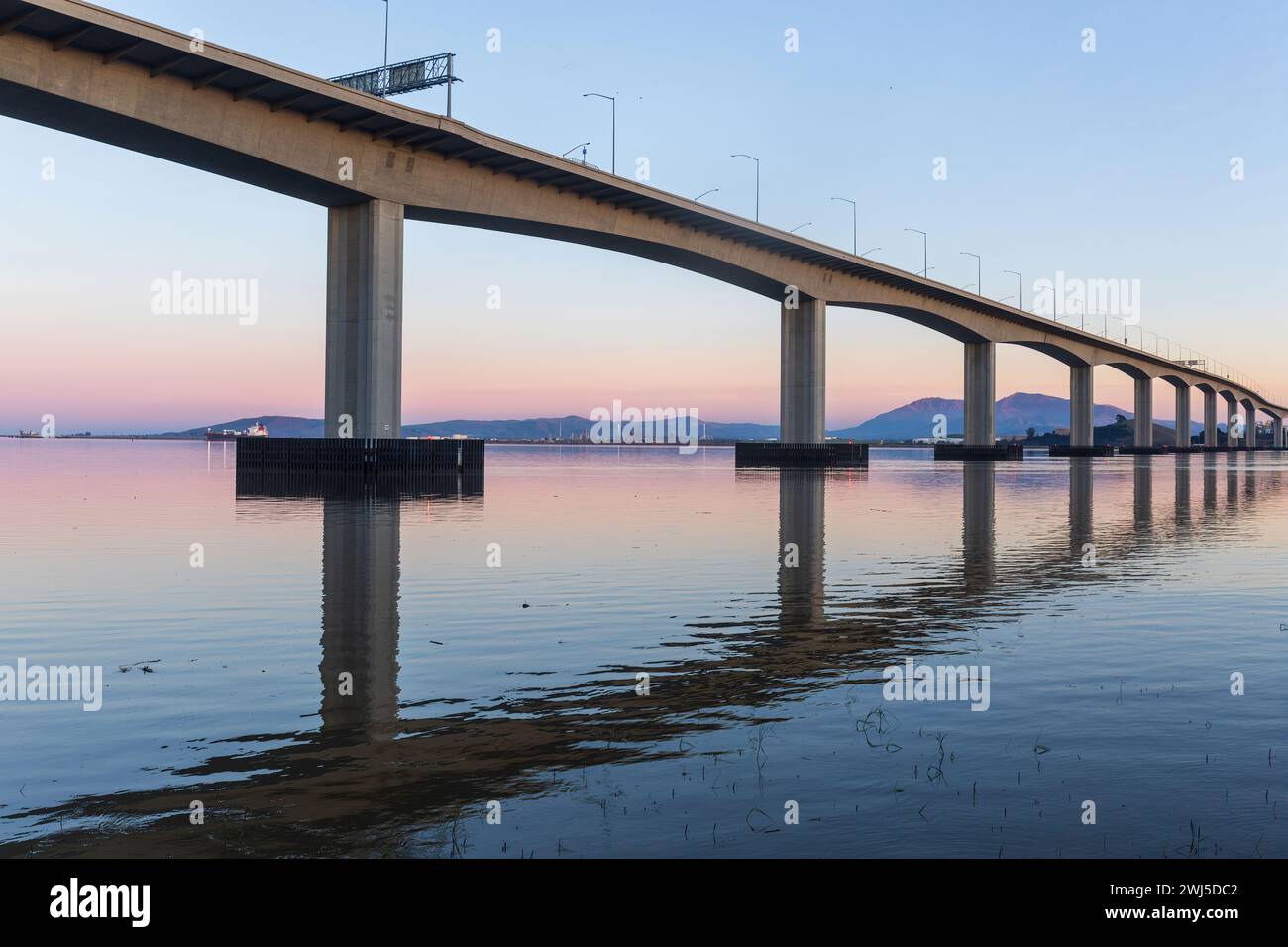 The Benicia-Martinez Bridge, Northbound Span with Mt Diablo in the ...