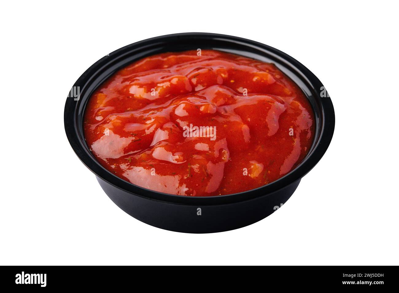 Bowl of ketchup isolated on white Stock Photo - Alamy