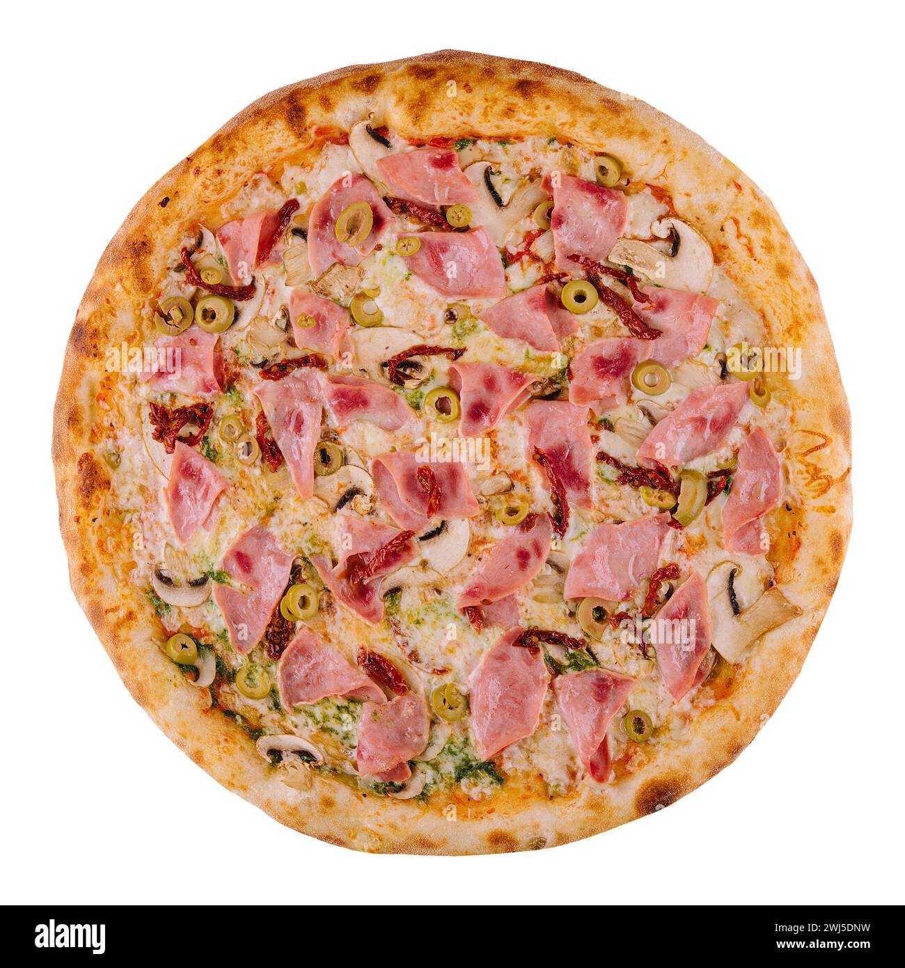 Pizza ham pineapple cheese Cut Out Stock Images & Pictures - Alamy