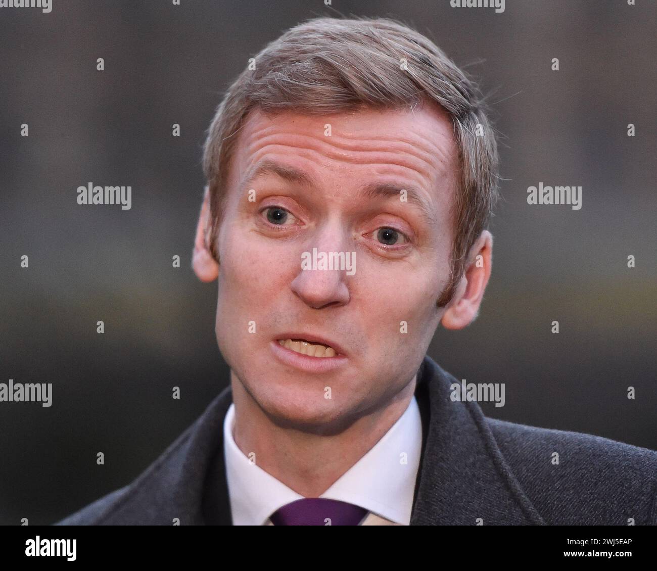 London, England, UK. 13th Feb, 2024. Housing Minister LEE ROWLEY is ...