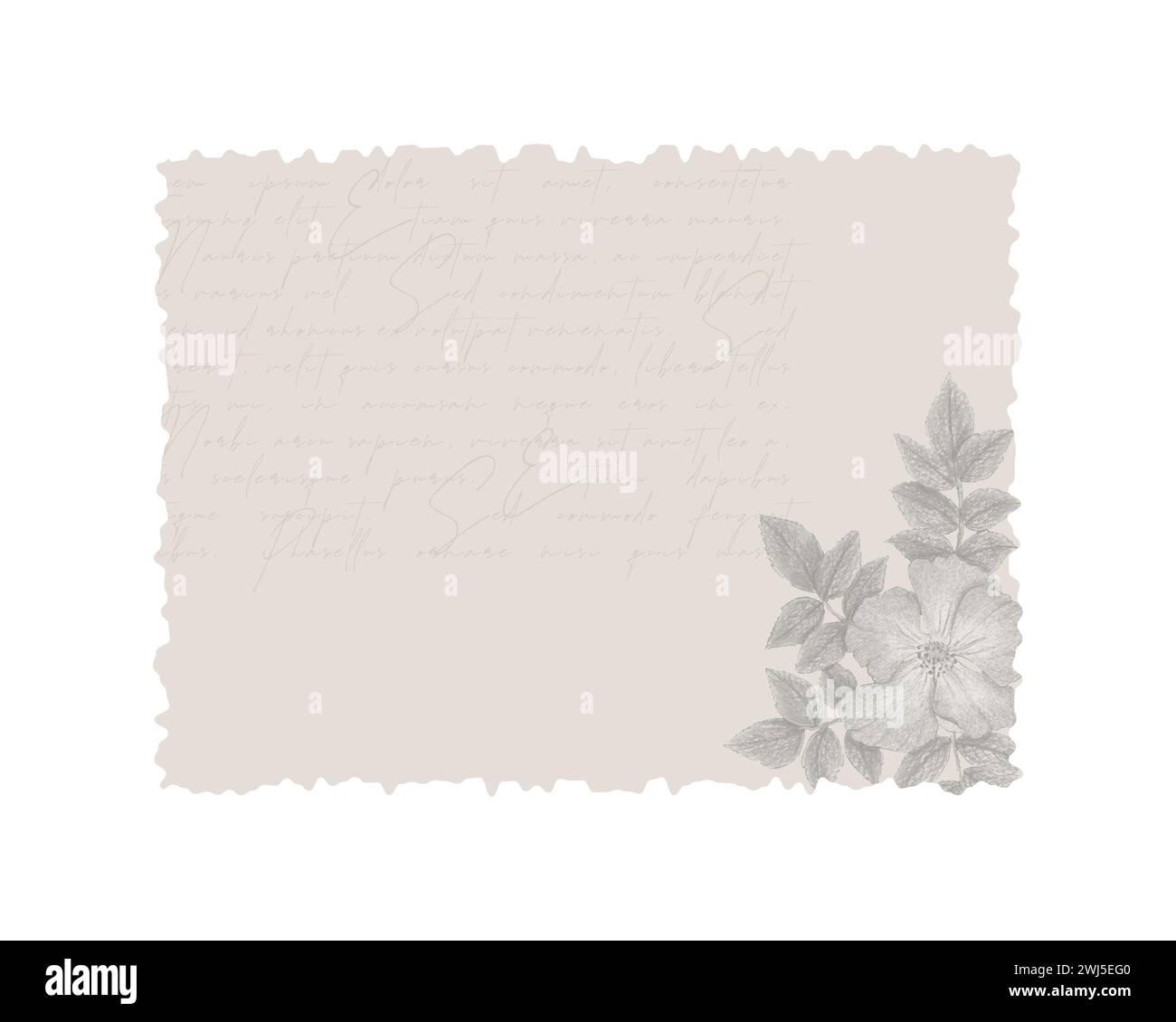 Vintage personal letter Stock Vector Images - Alamy