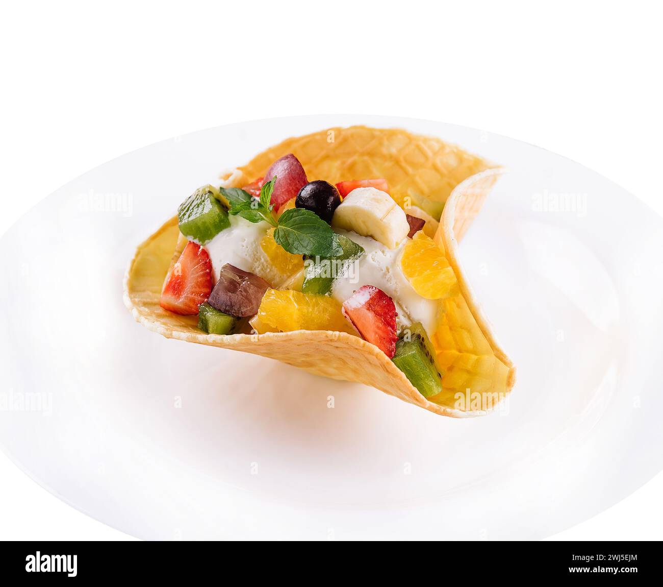 Homemade kiwi ice cream Cut Out Stock Images & Pictures - Alamy