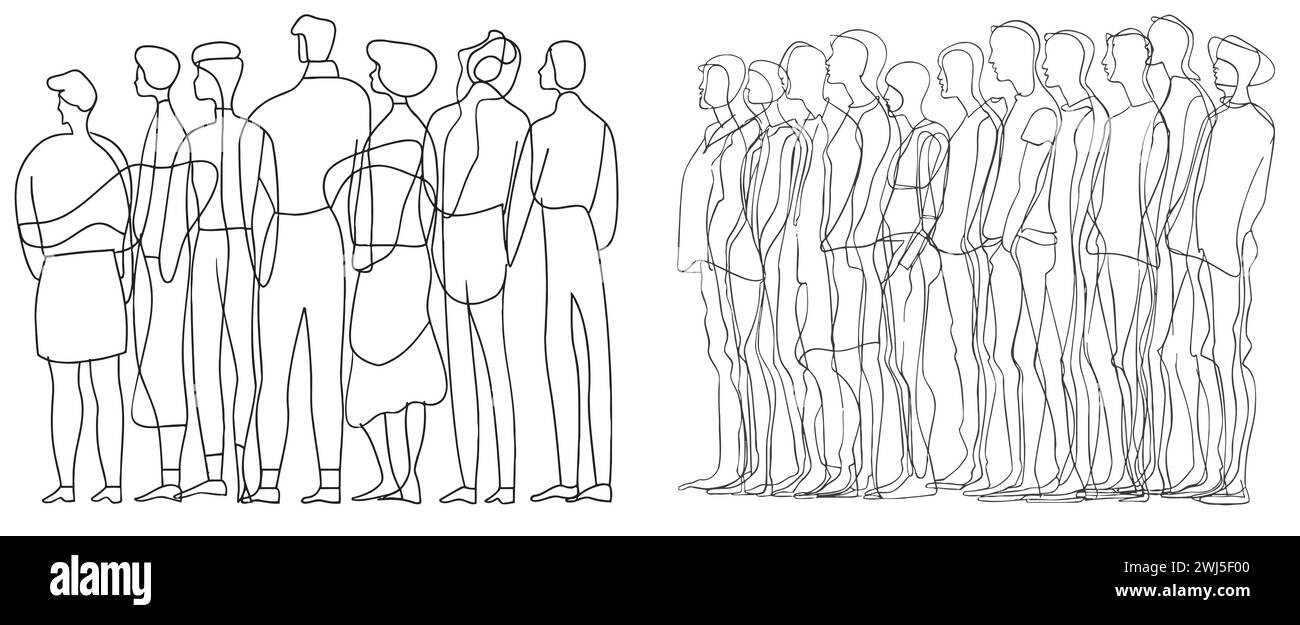 Crowd diverse people Black and White Stock Photos & Images - Alamy
