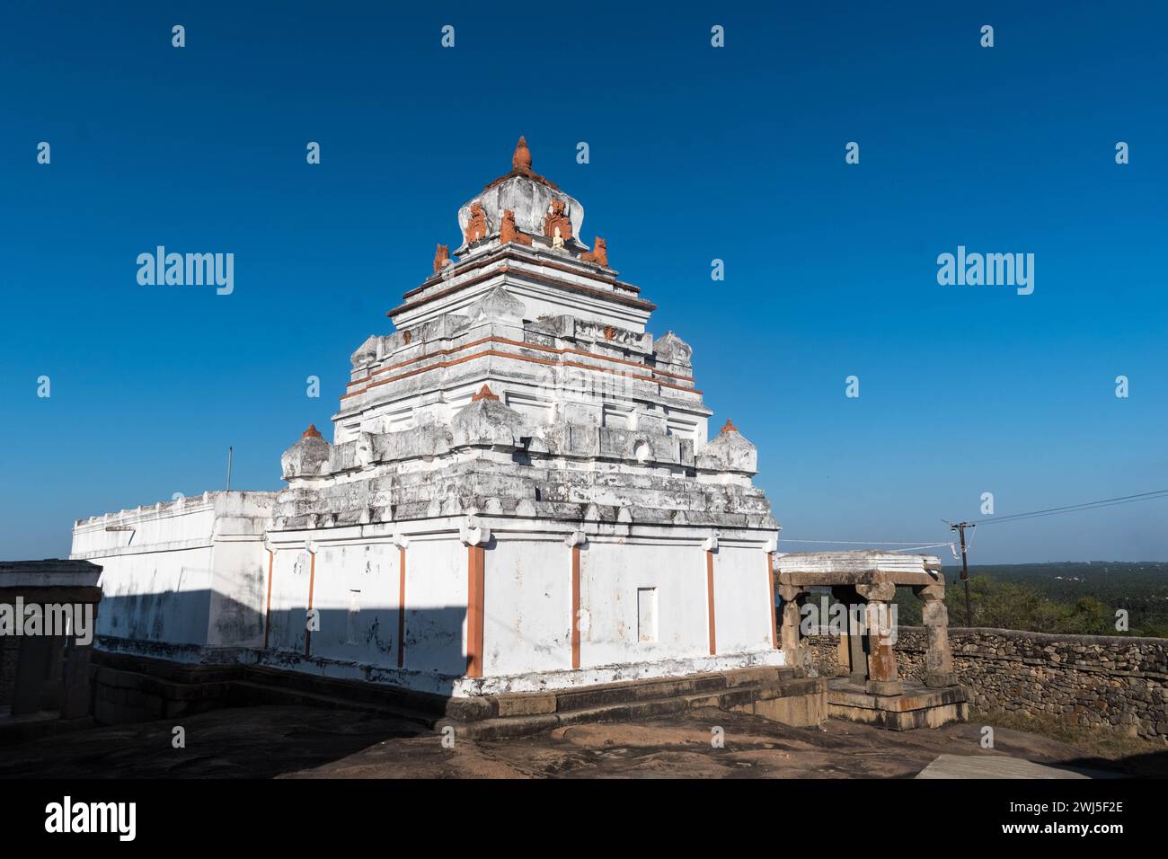 The image captures the ancient, intricately designed shrine atop the ...