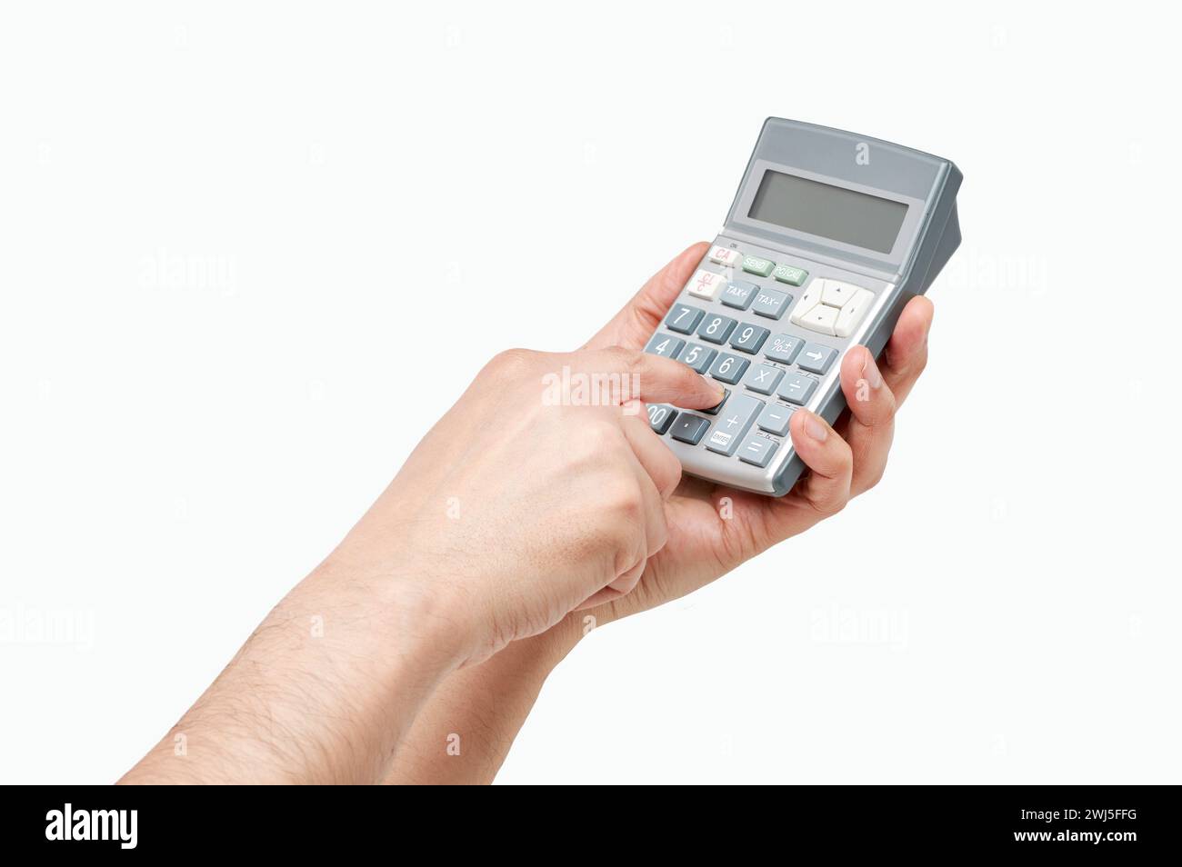 Typing on a calculator hi-res stock photography and images - Alamy