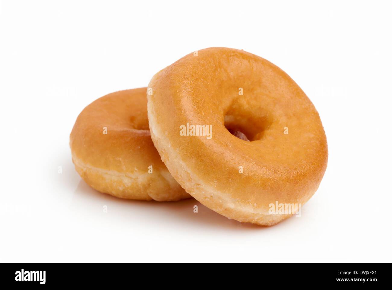 Two donut with white background Stock Photo - Alamy