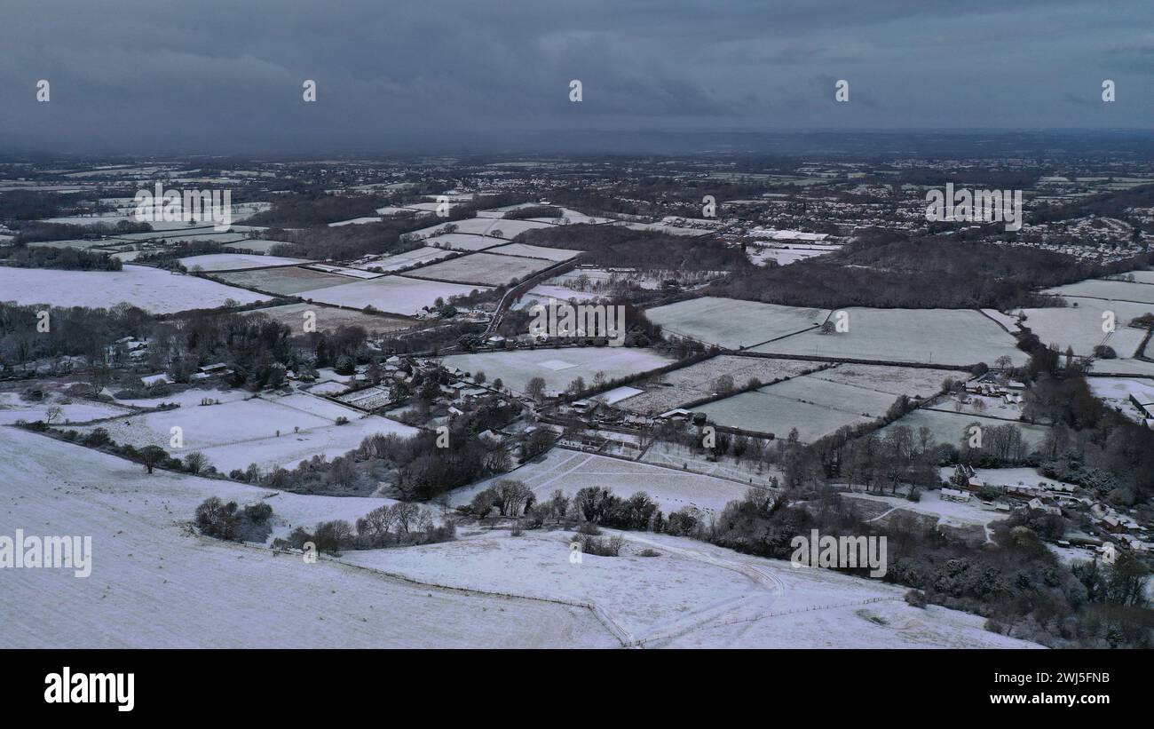 Aerial footage captures stunning snow hi-res stock photography and ...