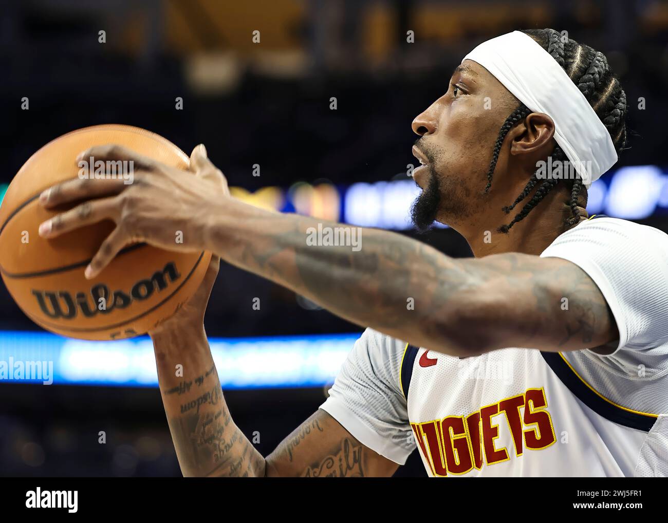 Milwaukee, USA. 12th Feb, 2024. Denver Nuggets guard Kentavious ...