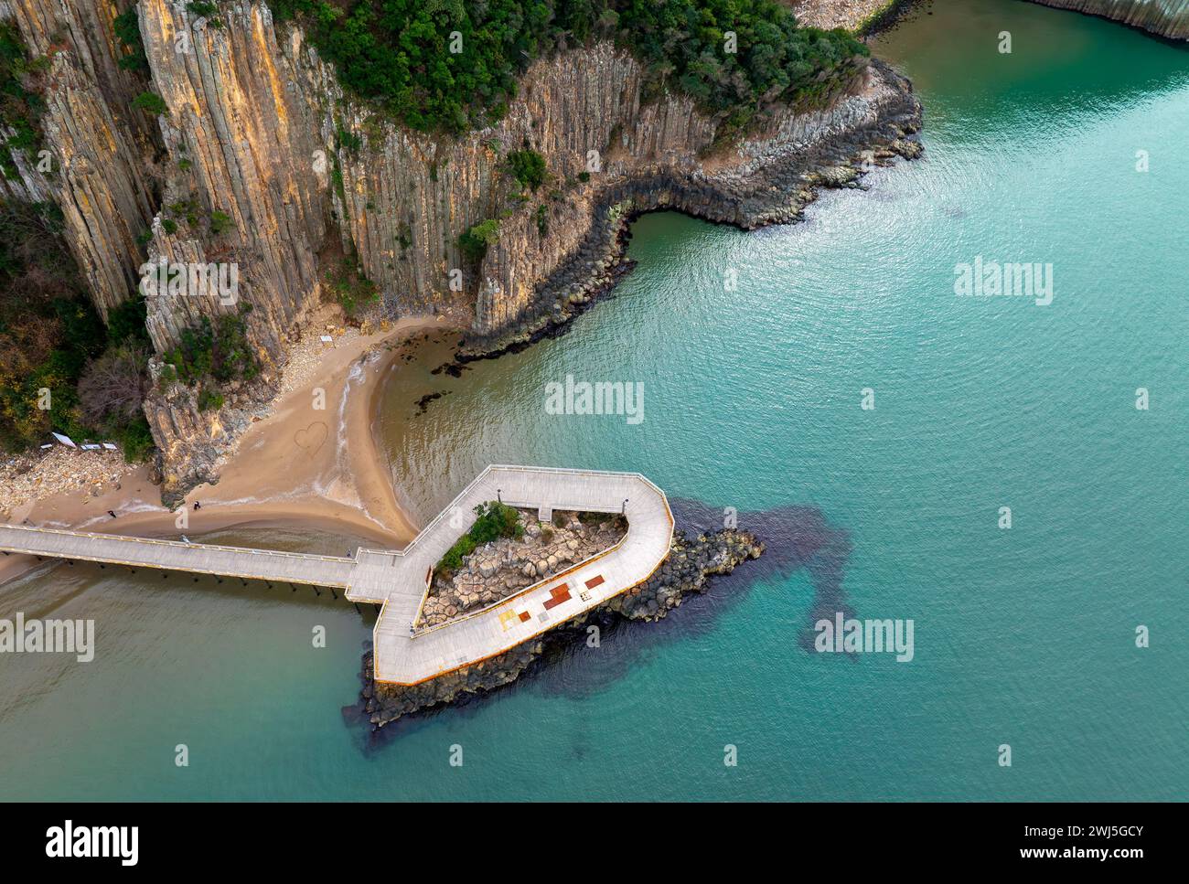 Lava columns formed 80 million years ago as a result of the cooling and ...