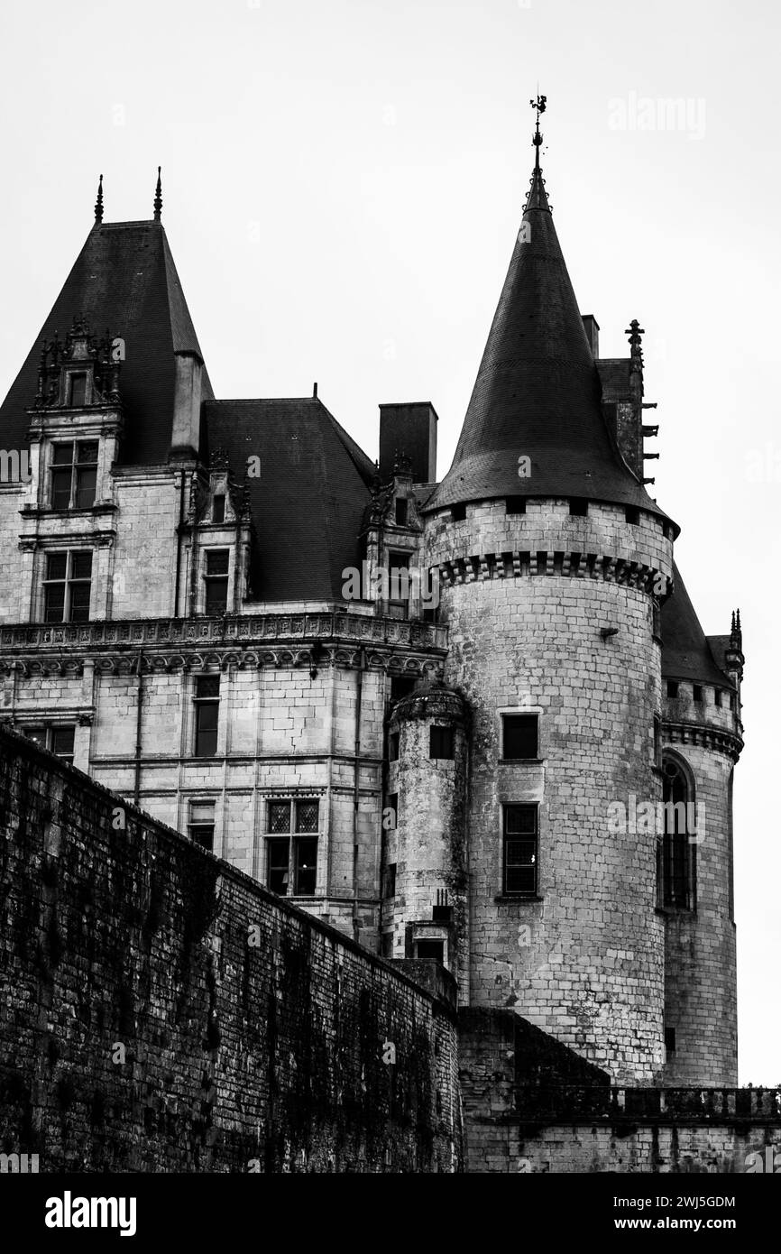 Rochefoucauld castle Black and White Stock Photos & Images - Alamy