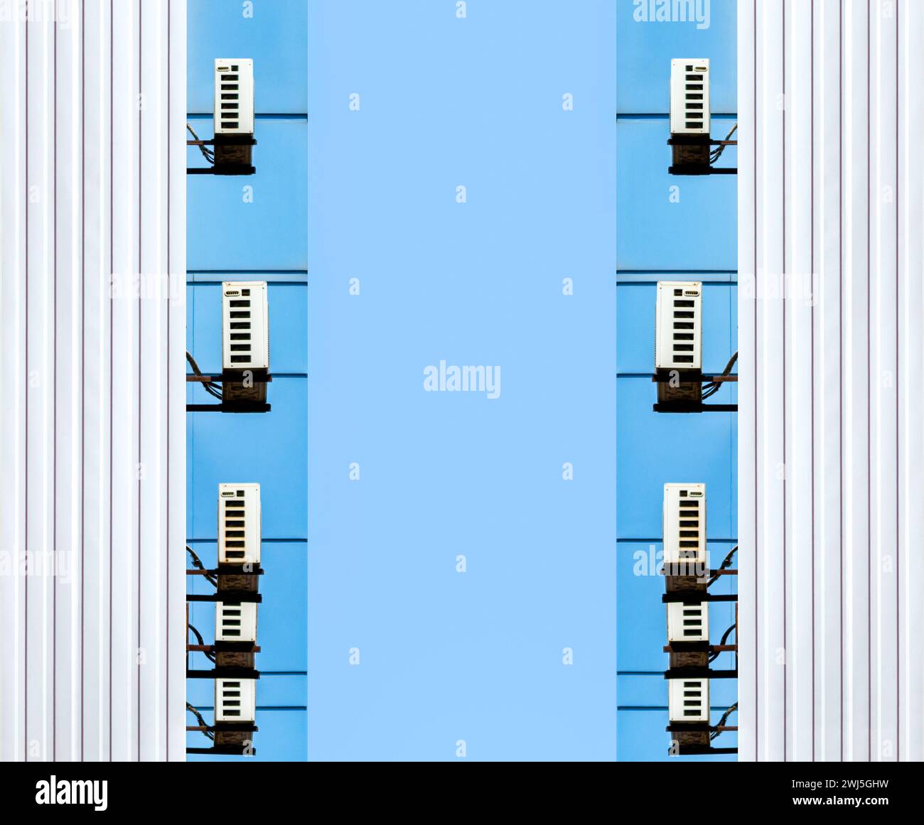 identical walls business office building architectural abstract color ...