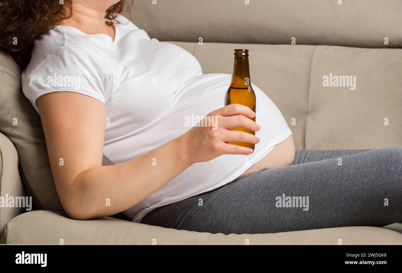 Woman beer belly hi-res stock photography and images - Alamy