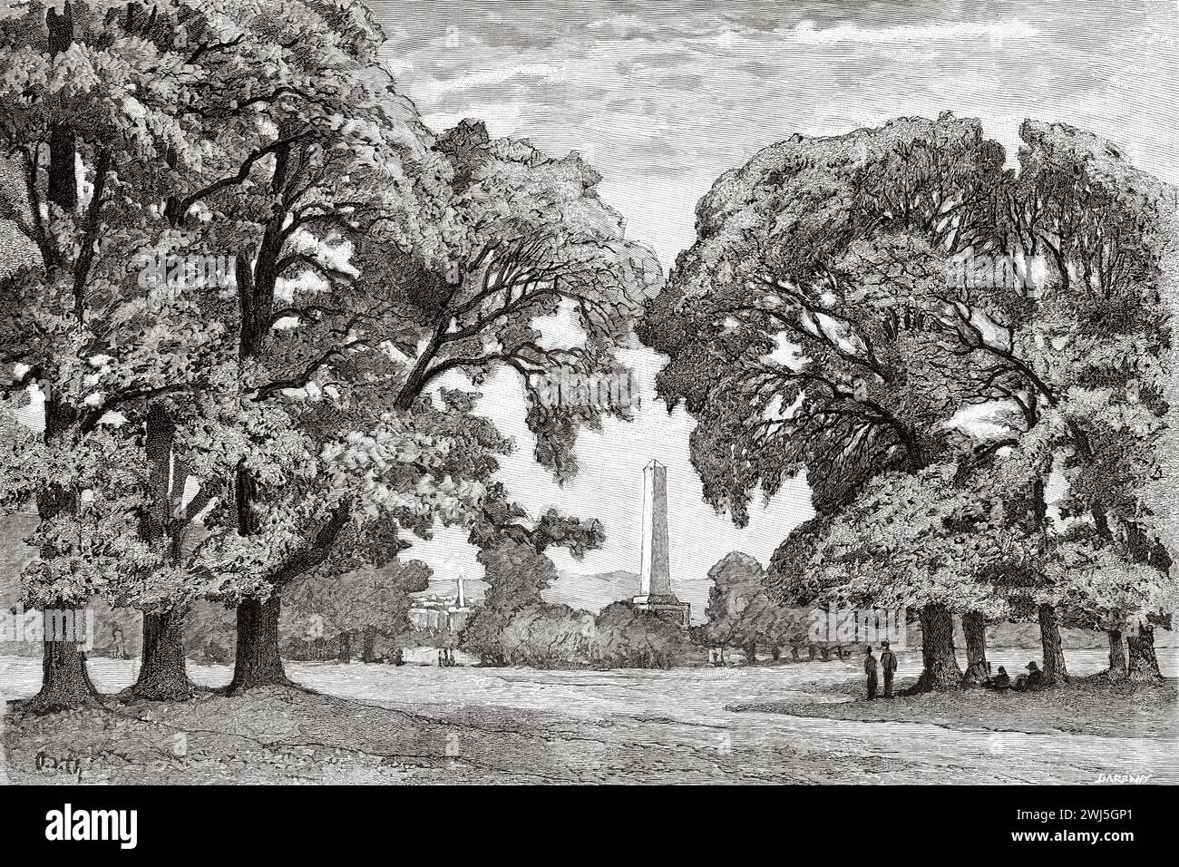 The Wellington Monument obelisk in the Phoenix Park, Dublin, Republic ...
