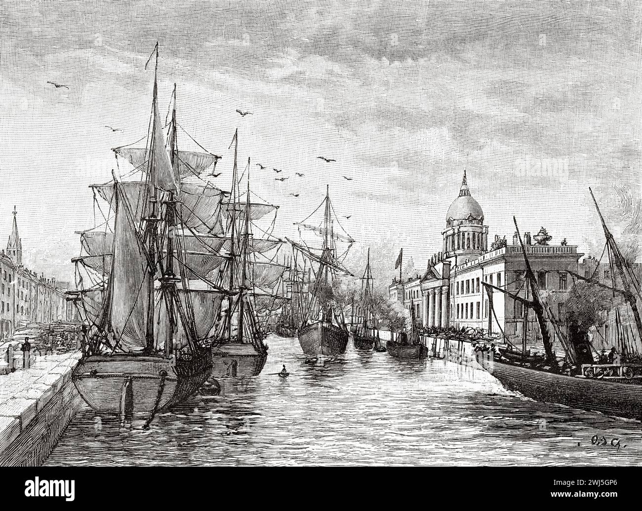 Liberty hall in dublin 19th century hi-res stock photography and images ...