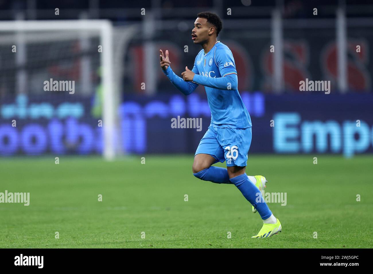 Cyril Ngonge of Ssc Napoli gestures during the Serie A match beetween ...