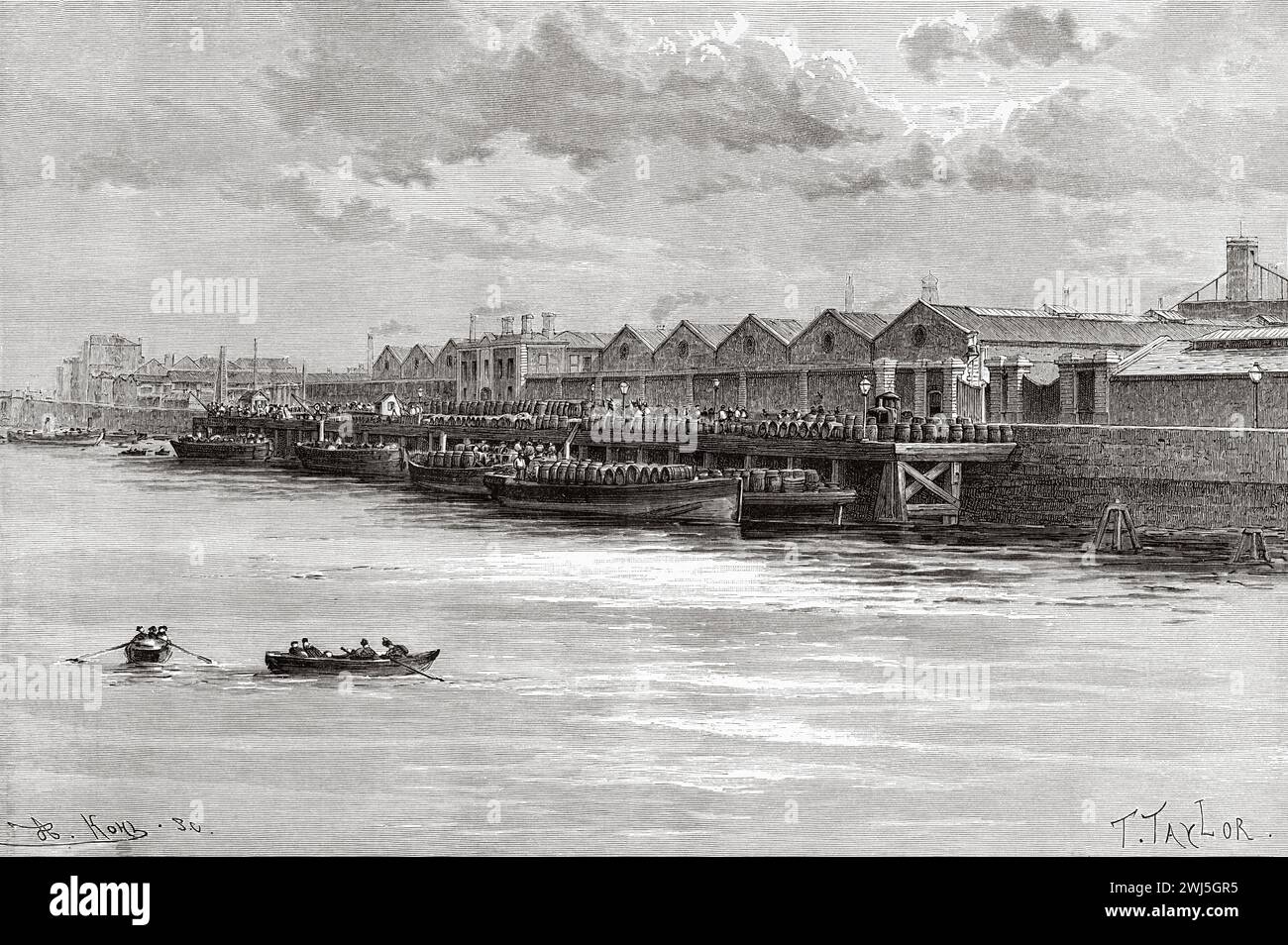 1800s factory river illustration hi-res stock photography and images ...