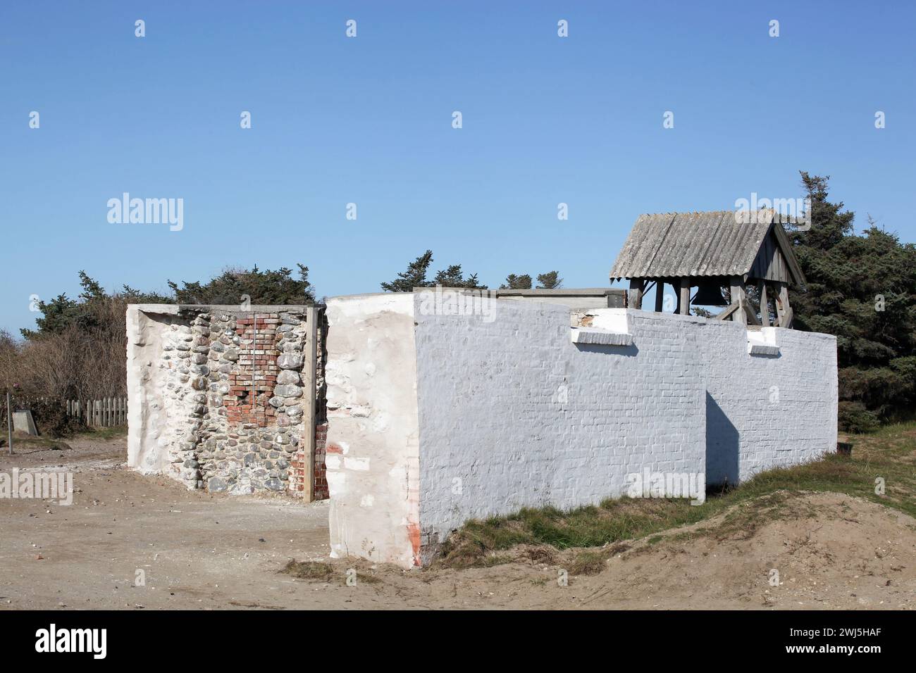 Marup church ruins in Denmark Stock Photo - Alamy