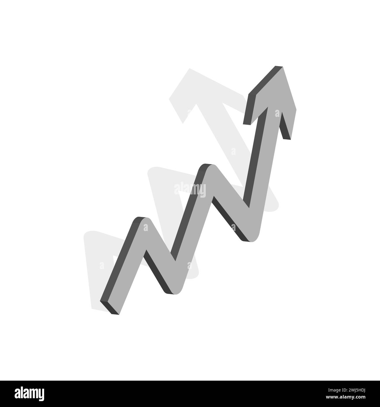 3D arrow growth up. Vector illustration. eps 10 Stock Vector Image ...