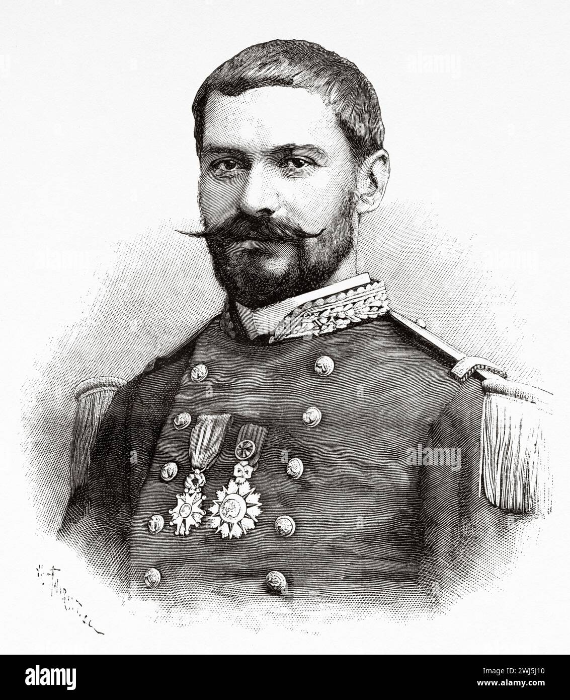 French Lieutenant Edmond Caron (1857-1917) Africa. Two campaigns in ...