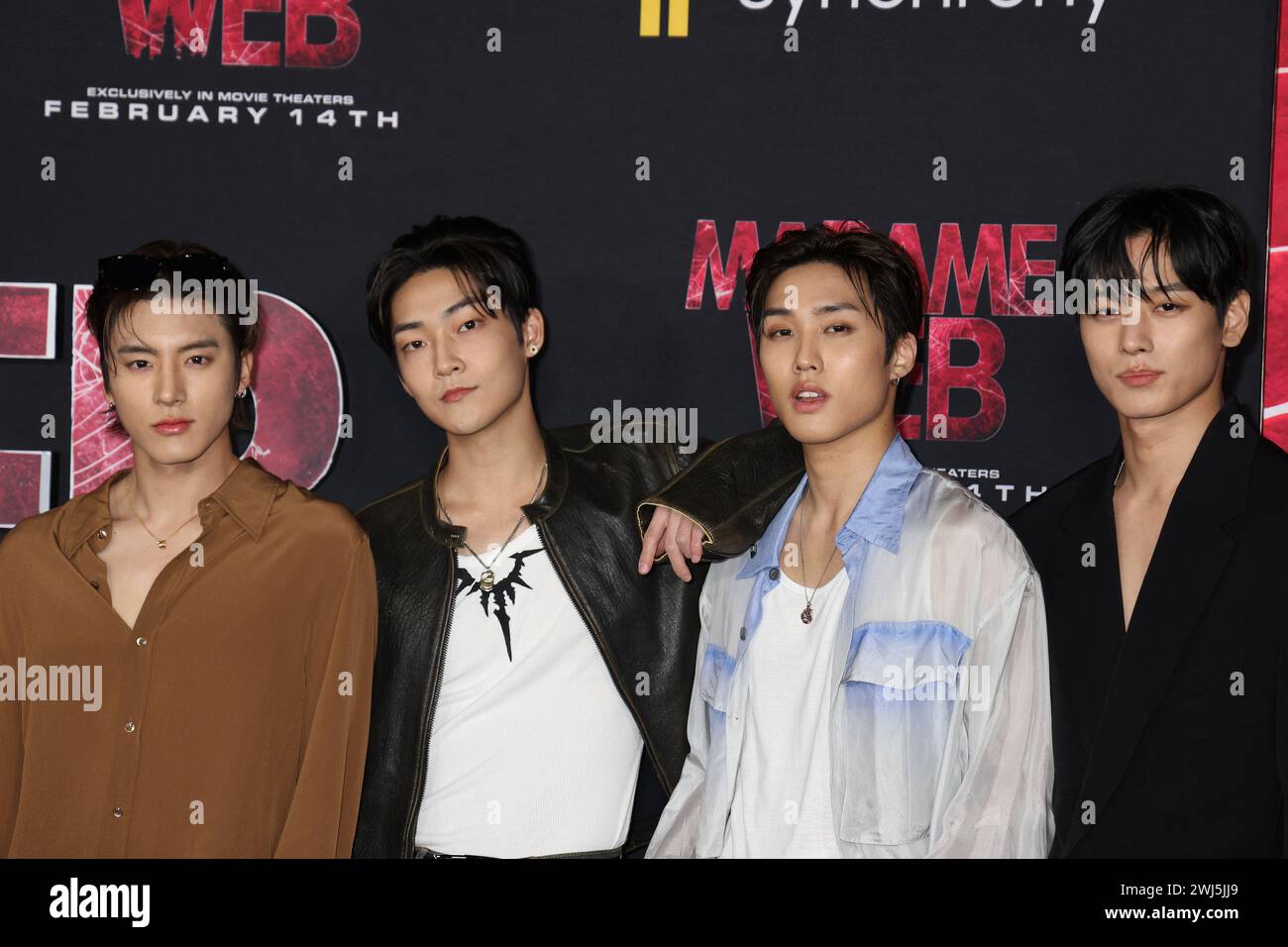 The Boyz, Eric, Kevin, Jacob, Juyeon 02/12/2024 The World Premiere of “Madame Web” held at the ...