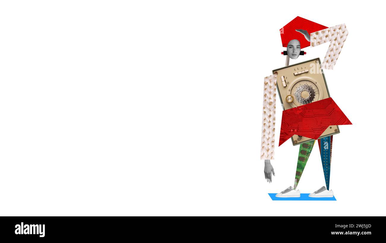 Modern aesthetic artwork. Portrait of human form constructed from ...