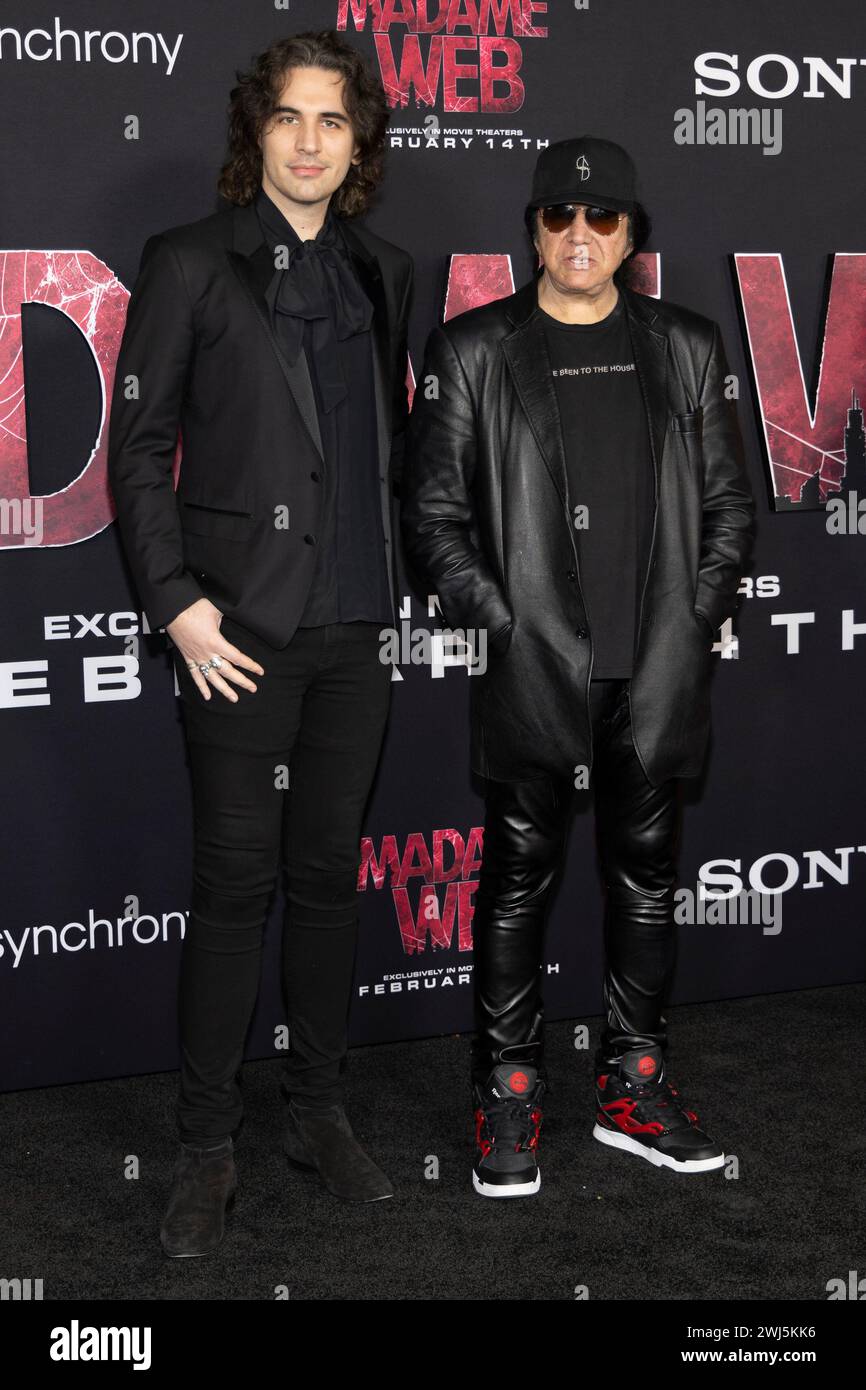 Los Angeles, USA. 12th Feb, 2024. Nick and Gene Simmons attend the ...